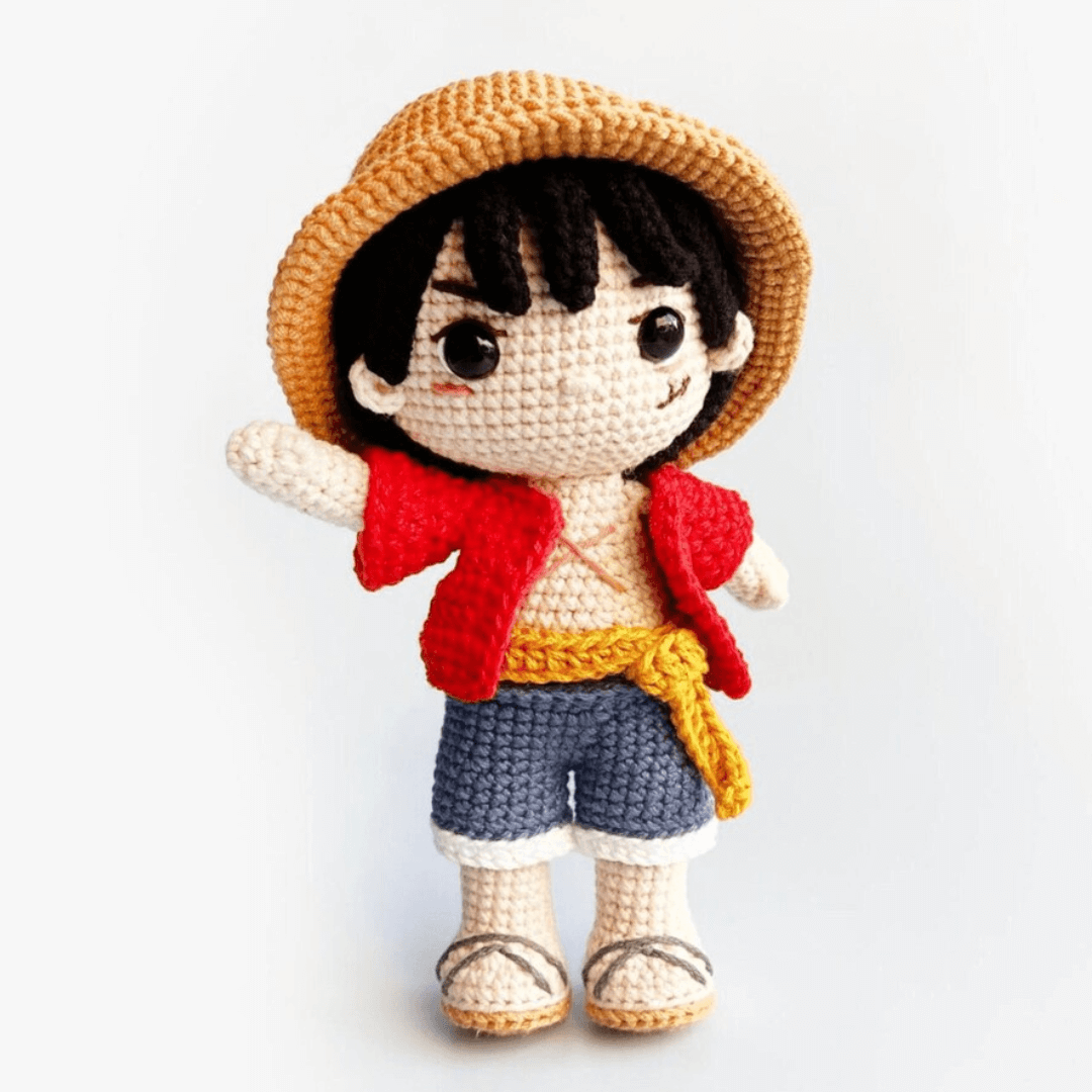 Luffy Amigurumi | Luffy de Crochê | Receita Passo a Passo